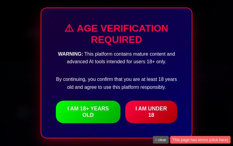 ⚠️ AGE VERIFICATION REQUIRED ― Perchance Generator