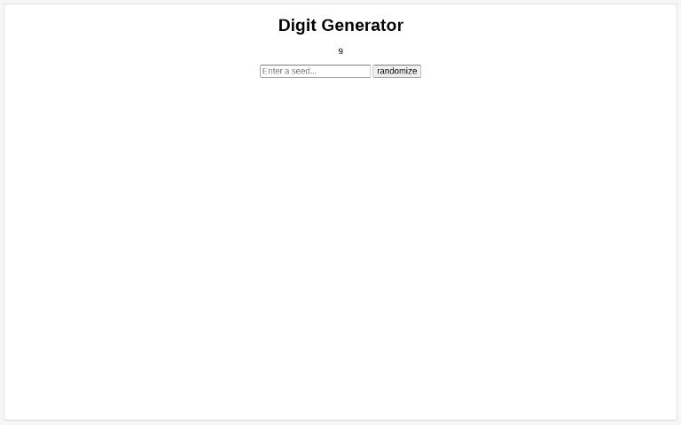 Digit Generator