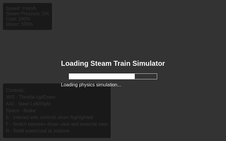 Loading Steam Train Simulator ― Perchance Generator