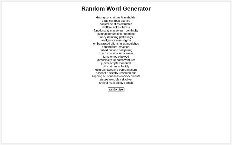 Random Word Generator