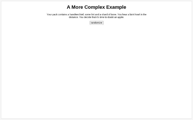 A More Complex Example ― Perchance Generator