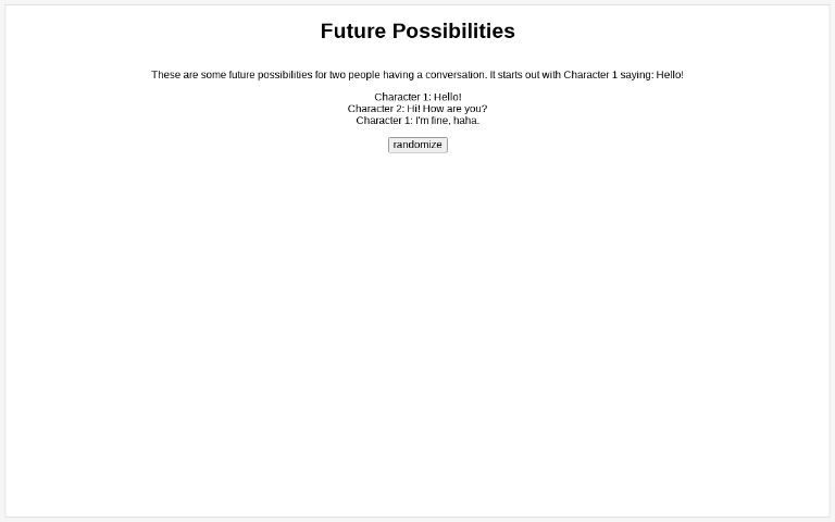 Future Possibilities ― Perchance Generator