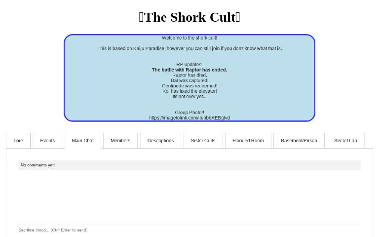 🦈The Shork Cult🦈 ― Perchance Generator