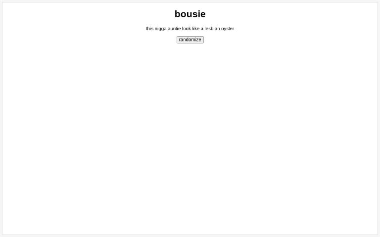 bousie ― Perchance Generator