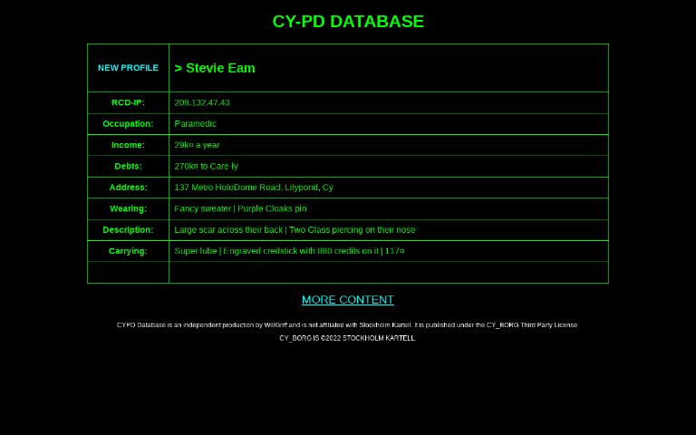 CY-PD DATABASE ― Perchance Generator