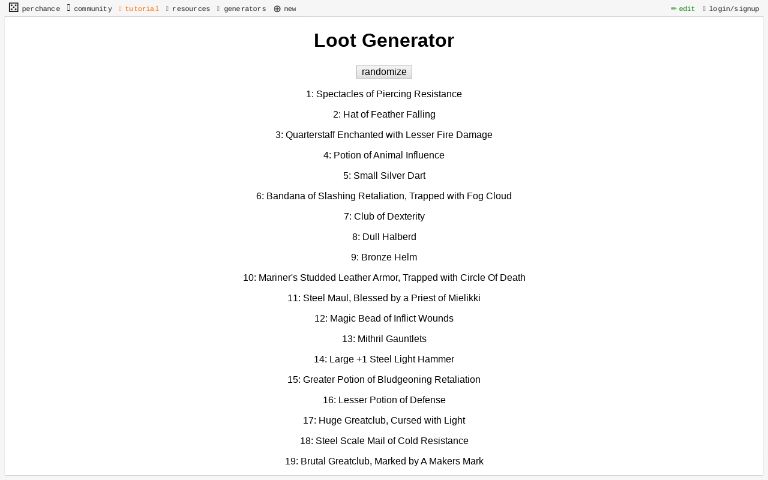 Loot Generator