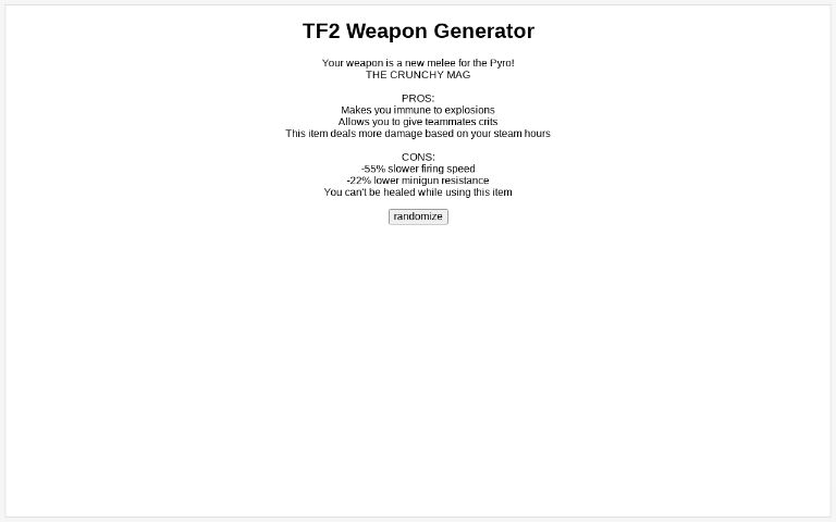 TF2 Weapon Generator