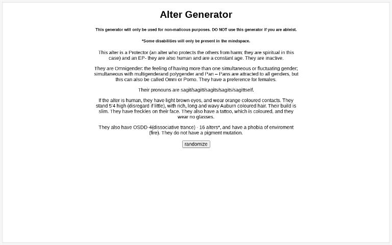 Alter Generator