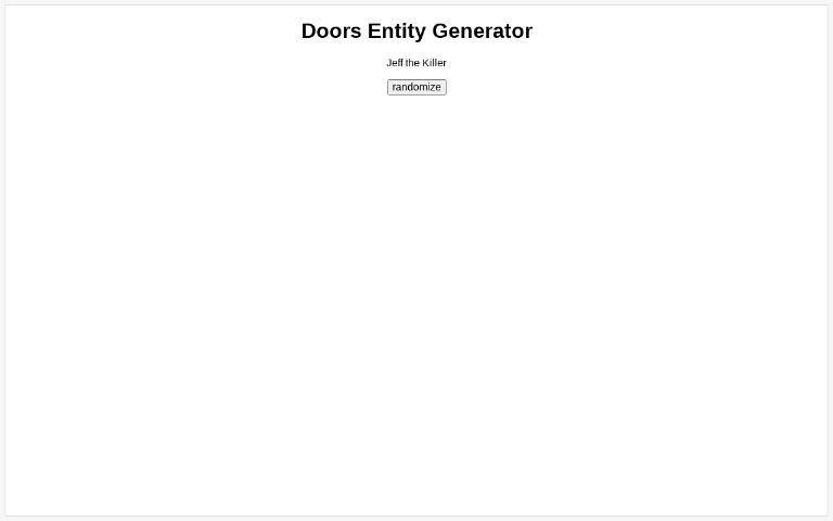 Doors Entity Generator
