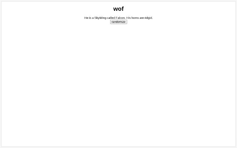 wof ― Perchance Generator