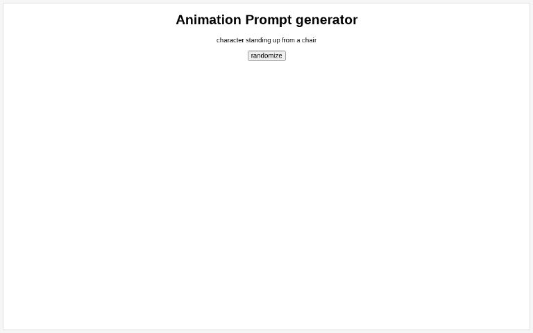 Animation Prompt generator