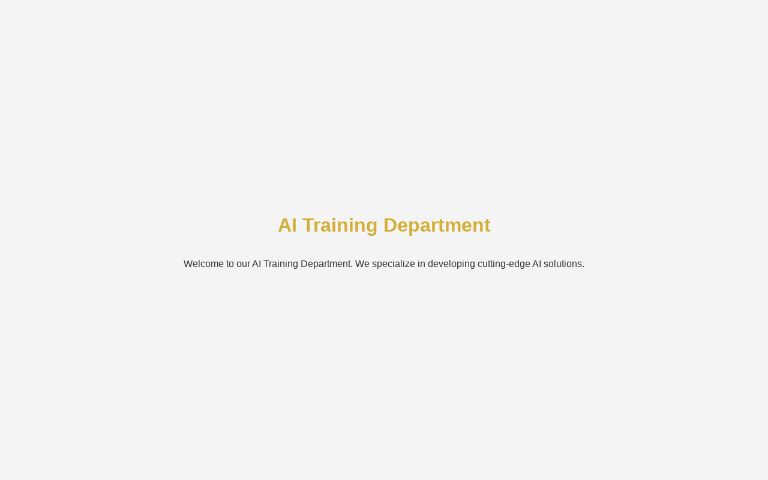AI Training Department ― Perchance Generator