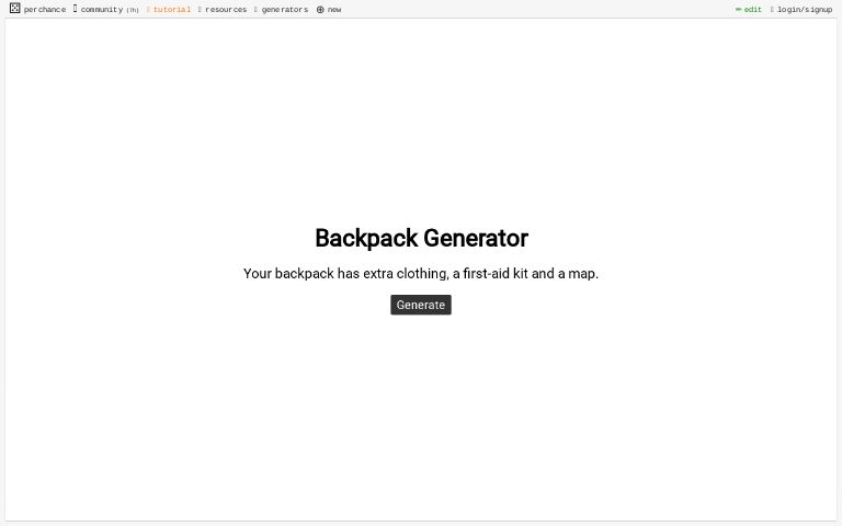 Backpack Generator