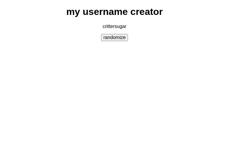 my username creator ― Perchance Generator