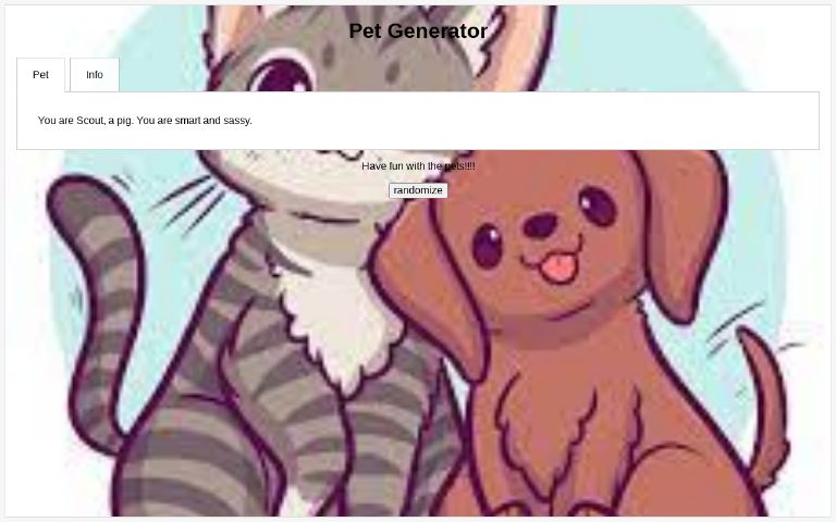 Pet Generator