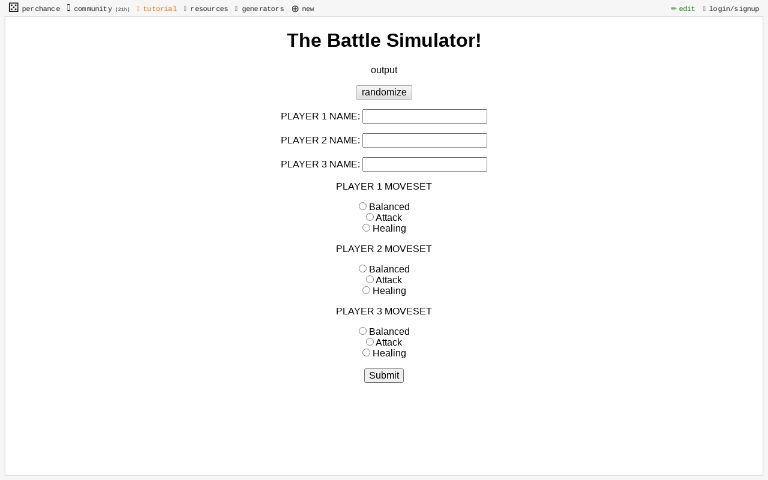 The Battle Simulator! ― Perchance Generator