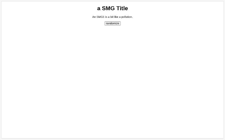 a SMG Title ― Perchance Generator