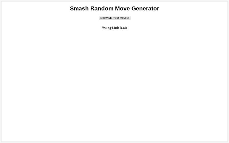 Smash Random Move Generator