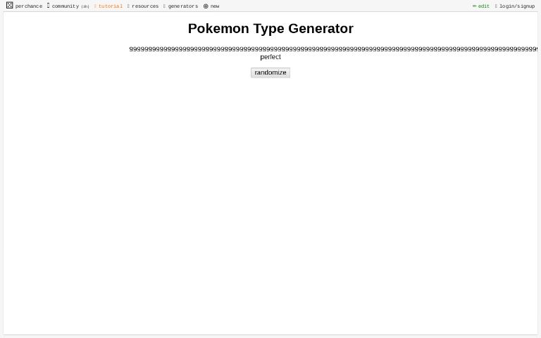 Pokemon Type Generator