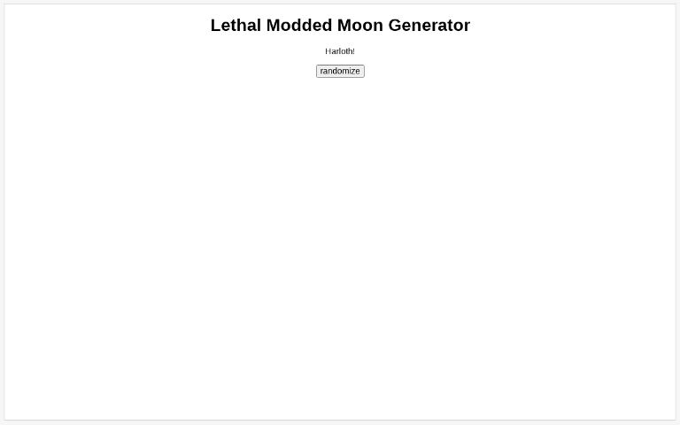 Lethal Modded Moon Generator