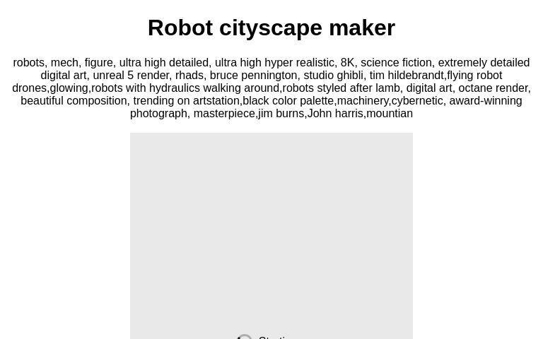 Robot cityscape maker ― Perchance Generator