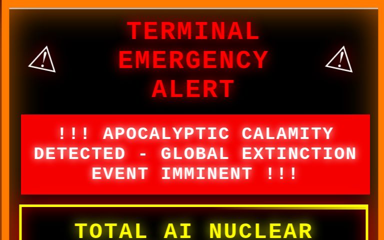 TERMINAL EMERGENCY ALERT ― Perchance Generator