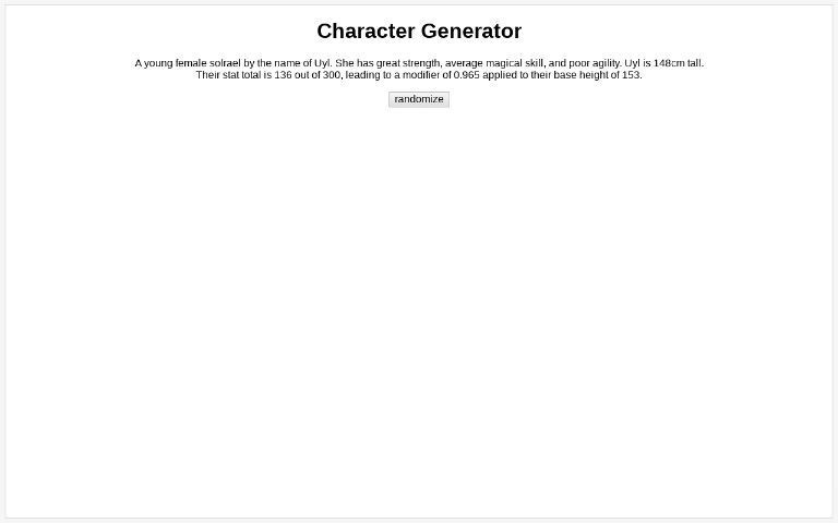 Character Generator