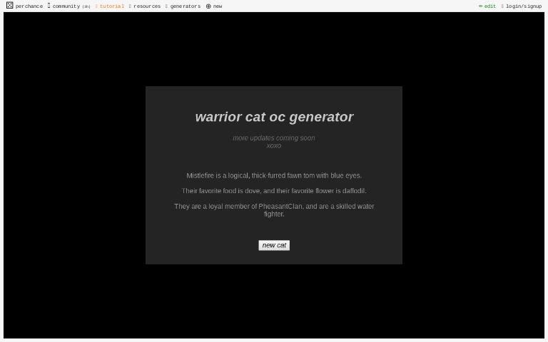 warrior cat oc generator