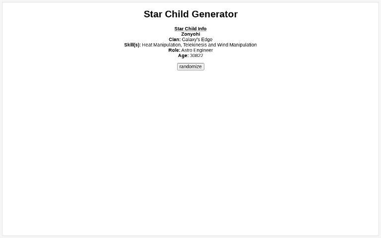 Star Child Generator
