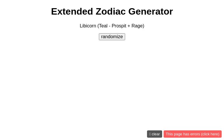 Extended Zodiac Generator