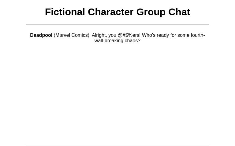 Fictional Character Group Chat