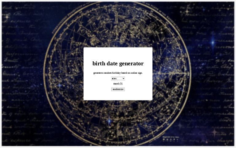 birth date generator