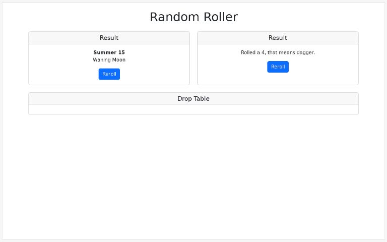 Random Roller ― Perchance Generator