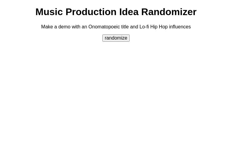 Music Production Idea Randomizer ― Perchance Generator