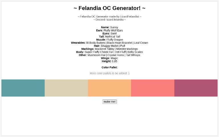 Felandia OC Generator!