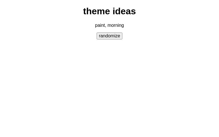 theme ideas ― Perchance Generator