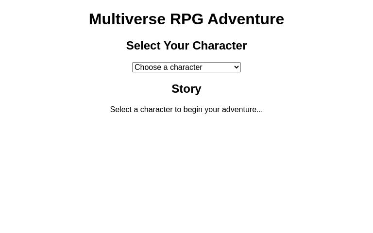 Multiverse RPG Adventure ― Perchance Generator
