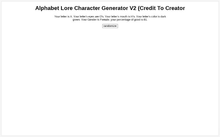 Alphabet Lore Character Generator V2 (Credit To Creator