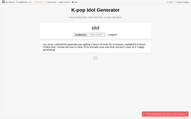 K-pop Idol Generator