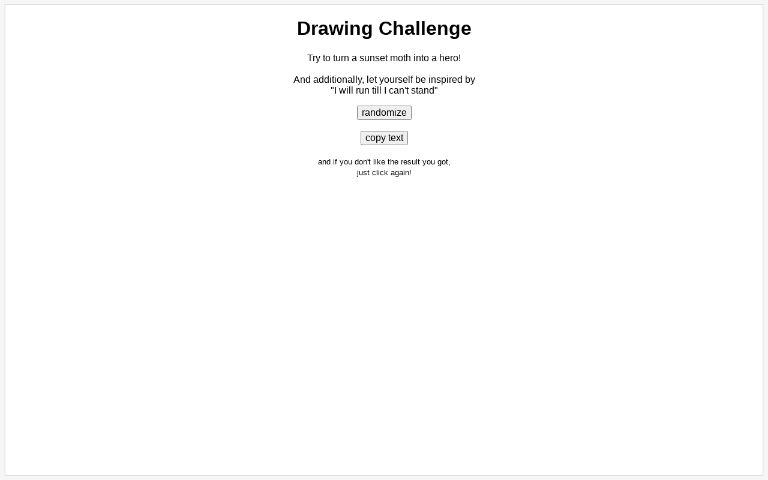 Drawing Challenge ― Perchance Generator
