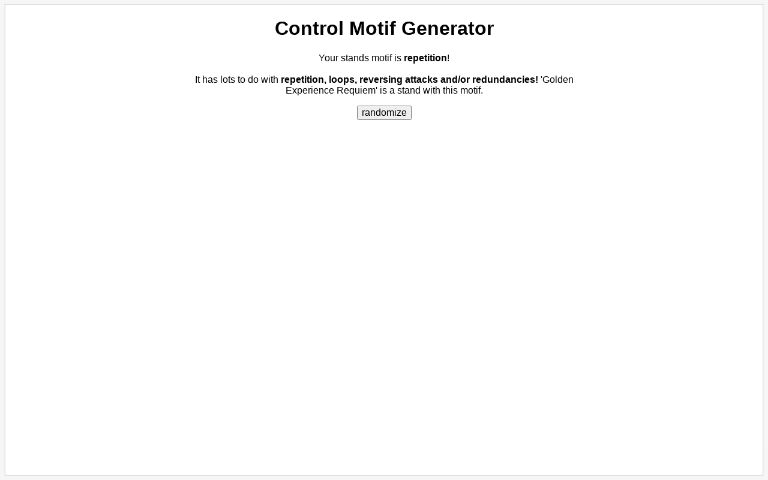 Control Motif Generator