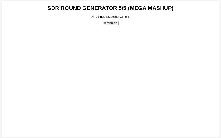 SDR ROUND GENERATOR 5/5 (MEGA MASHUP)