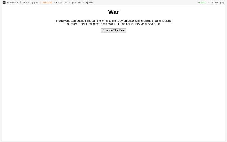 War ― Perchance Generator