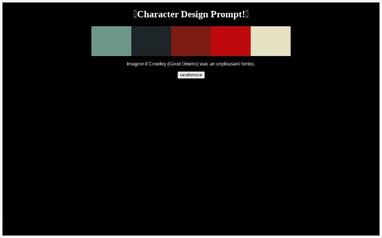 ⭐Character Design Prompt!⭐ ― Perchance Generator