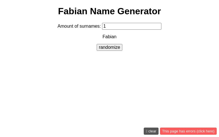 Fabian Name Generator