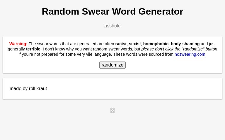 Random Swear Word Generator