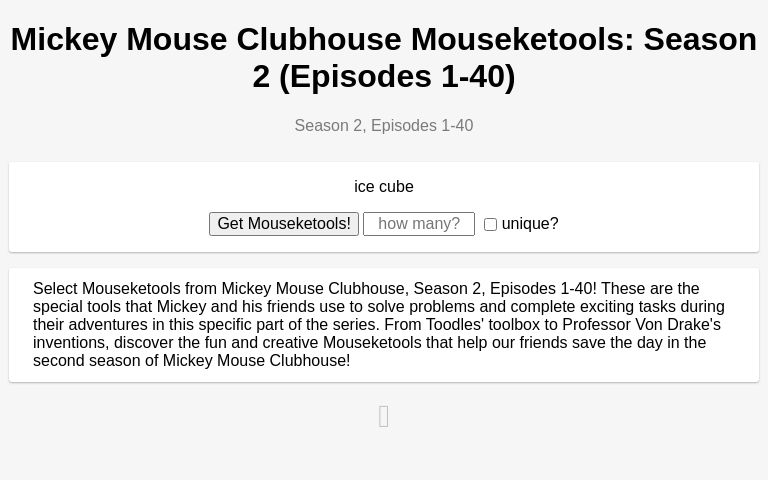 Mickey Mouse Clubhouse Mouseketools: Season 2 (Episodes 1-40 ...