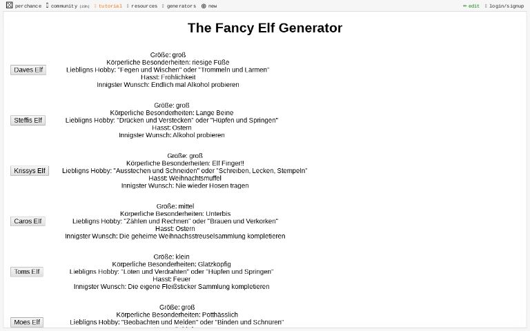 The Fancy Elf Generator
