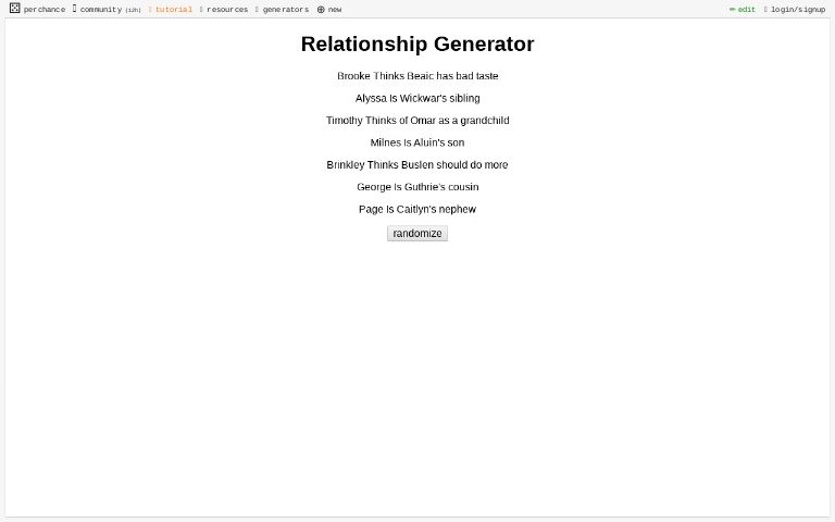Relationship Generator