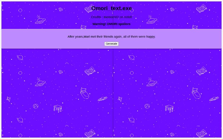 Omori_text.exe ― Perchance Generator
